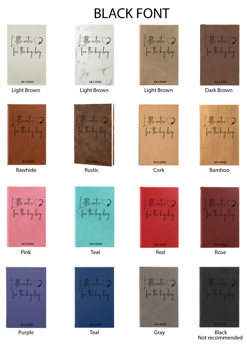 Personalized Bridal Shower Custom Keepsake Notebook – Leatherette ...