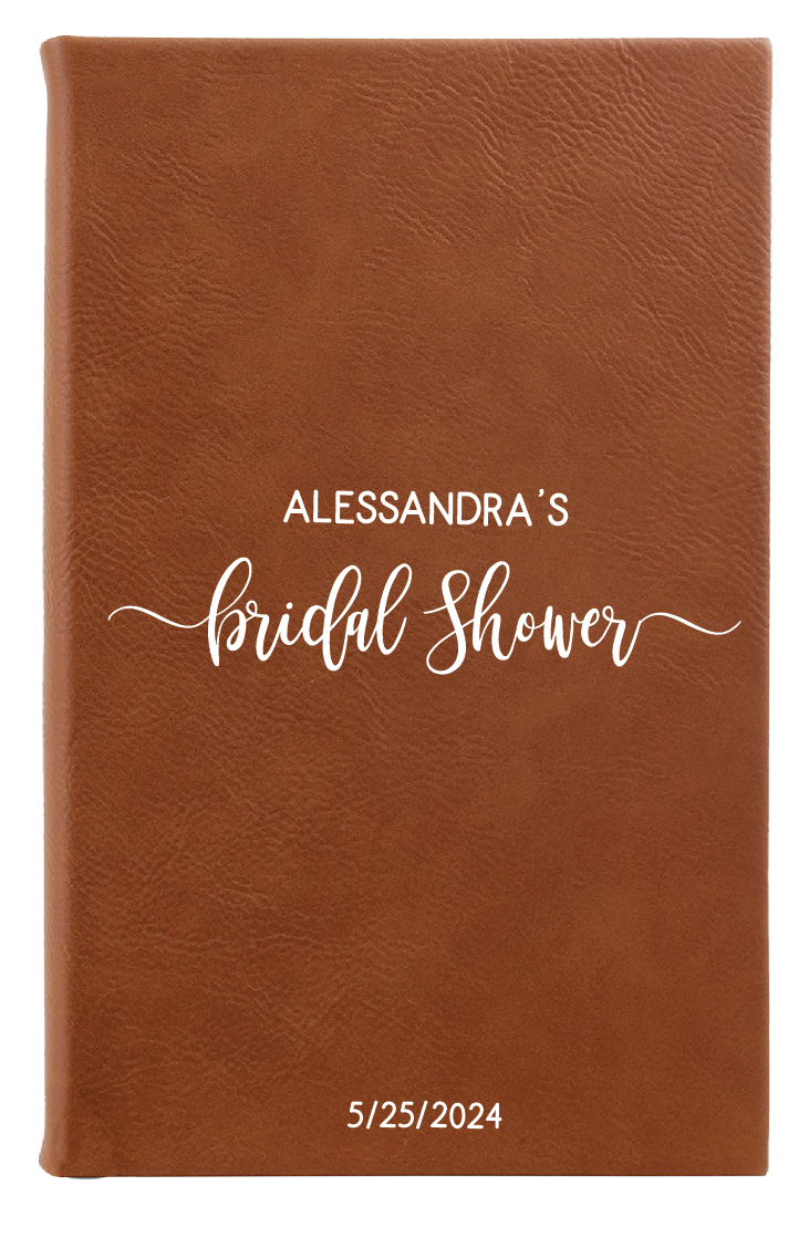 Personalized Bridal Shower Custom Keepsake Notebook – Leatherette ...
